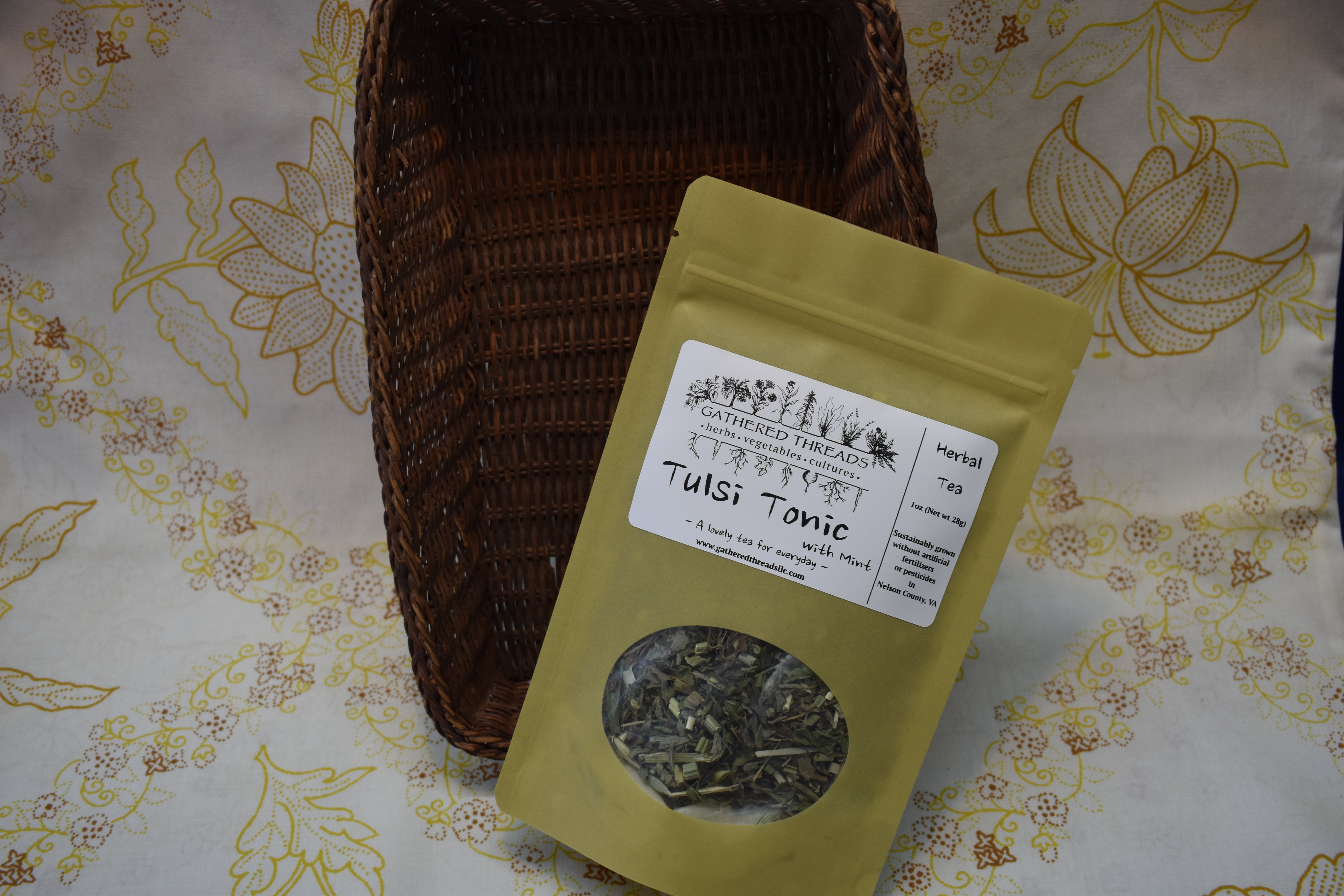 Tulsi Tonic With Mint Herbal Tea | Gathered Threads